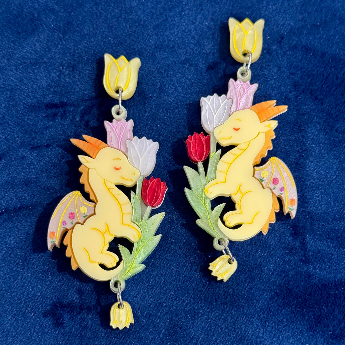 Tulip dragon - earrings – Wintersheart