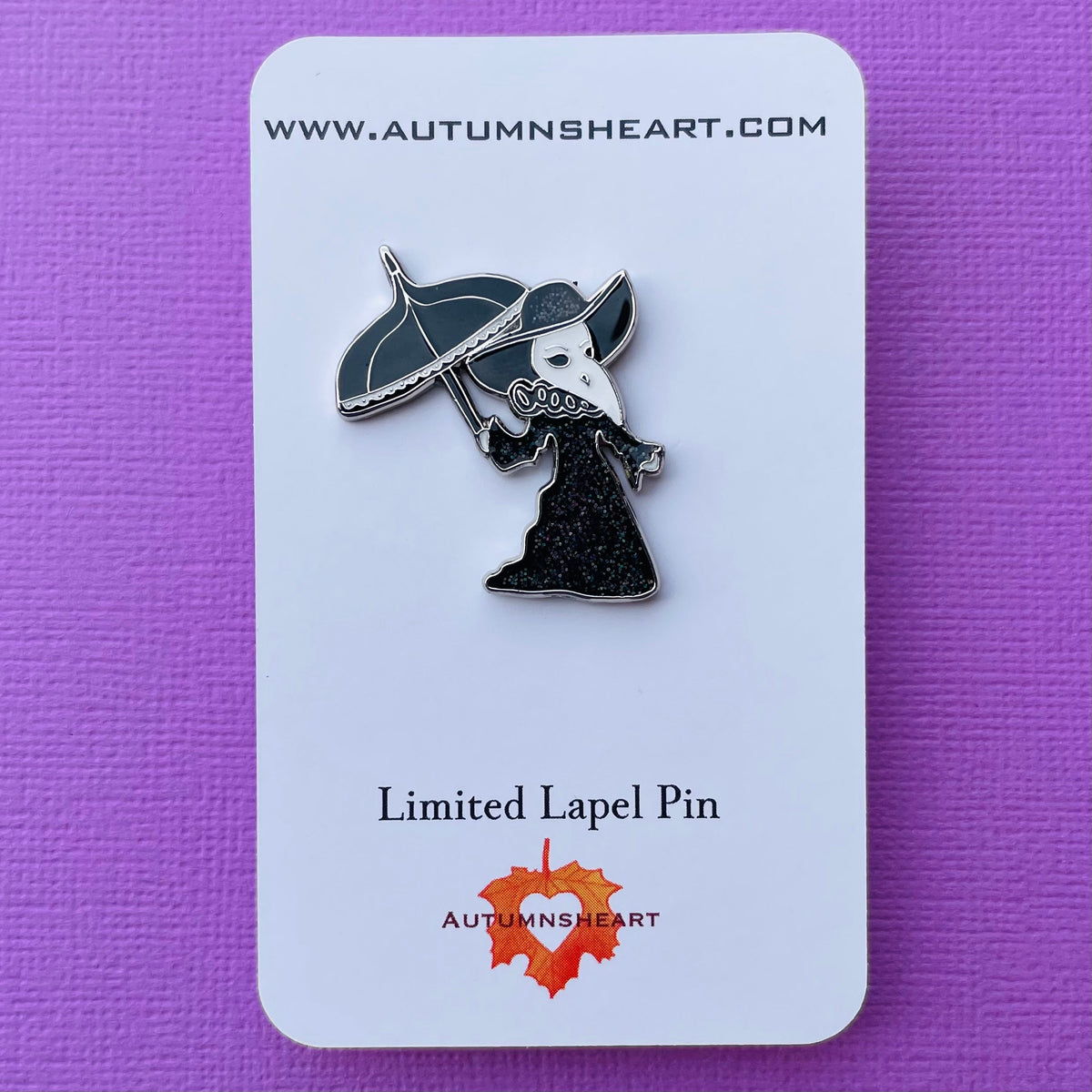Glitter Elegant Female Plague Doctor - pin – Wintersheart